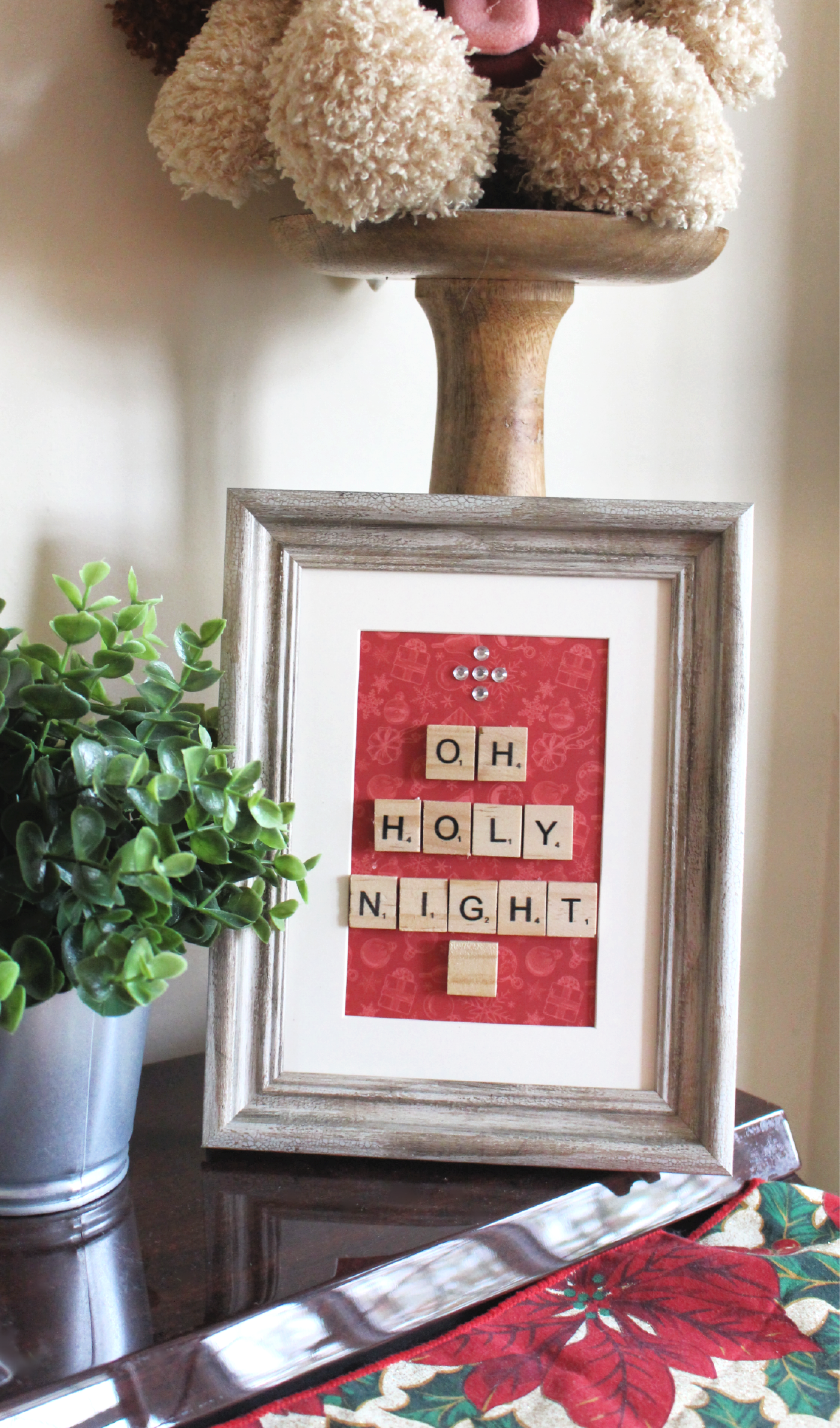 5 minute Christmas Scrabble tree - Once a Duckling