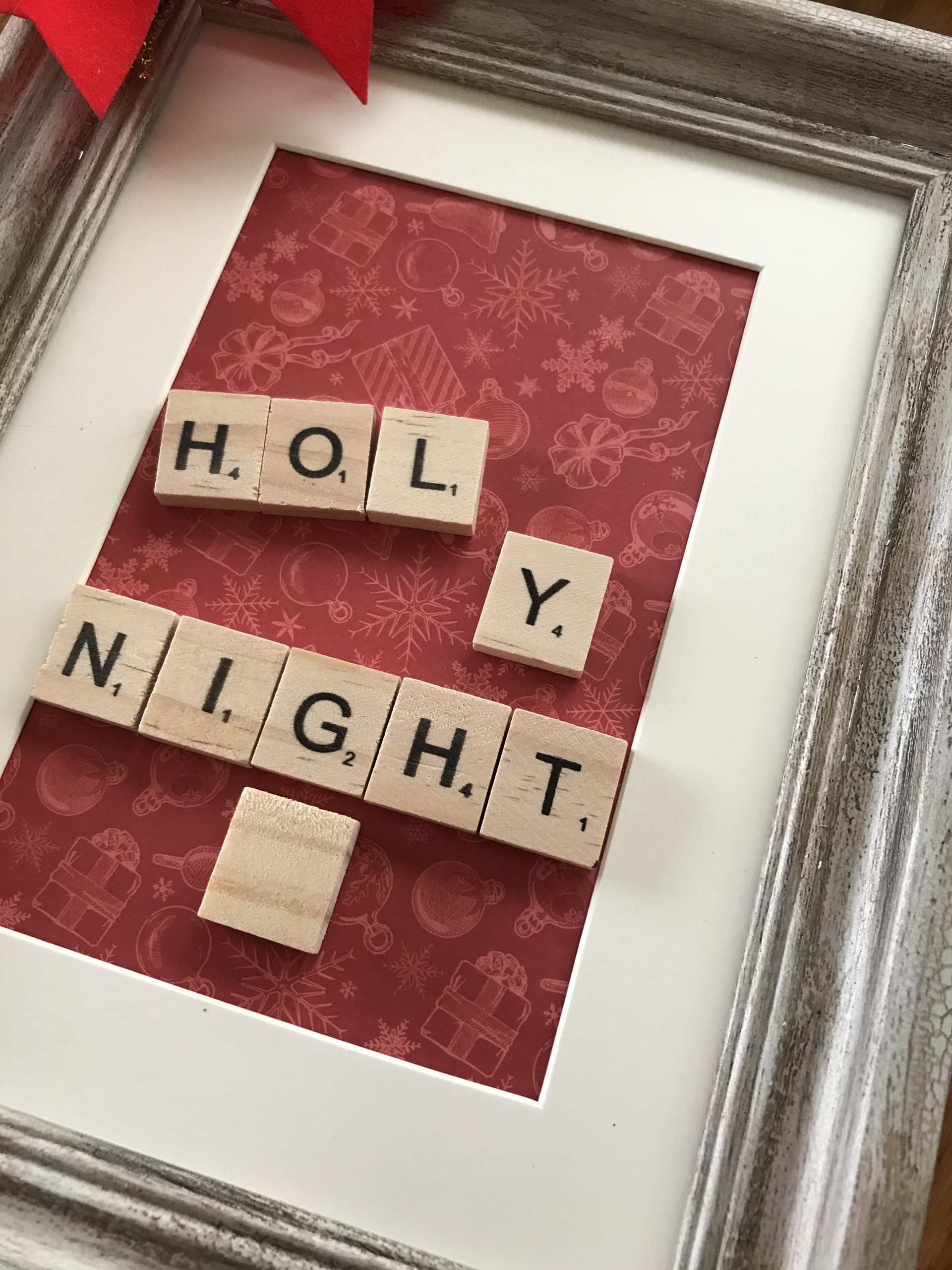 5 minute Christmas Scrabble tree - Once a Duckling