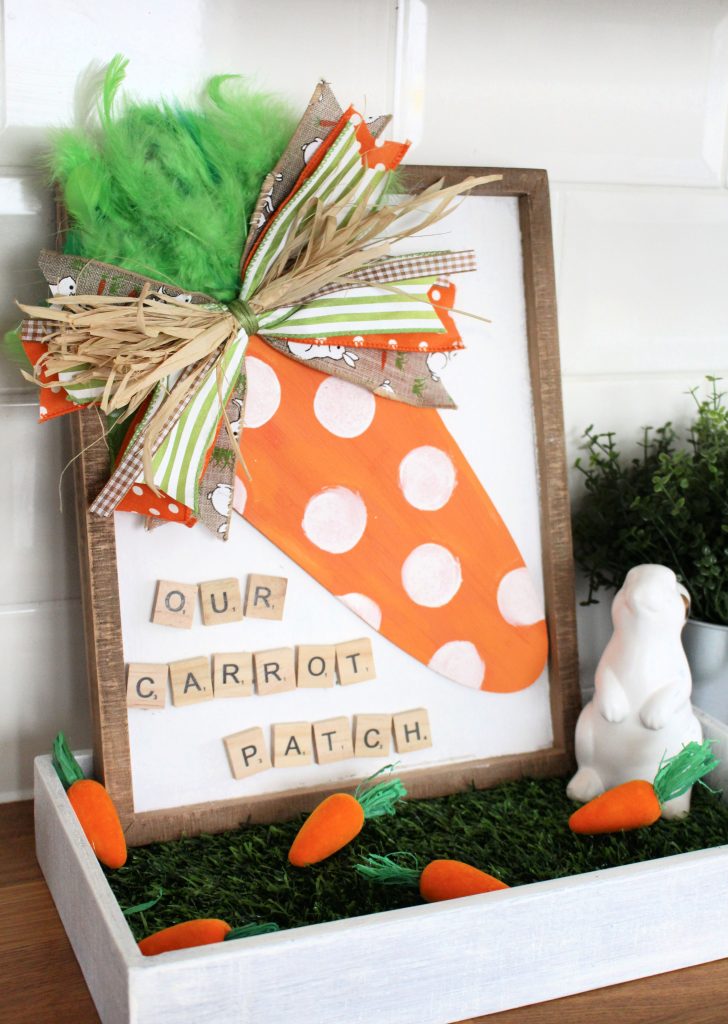 Cute Hobbycraft template Carrot Patch Sign - Once a Duckling