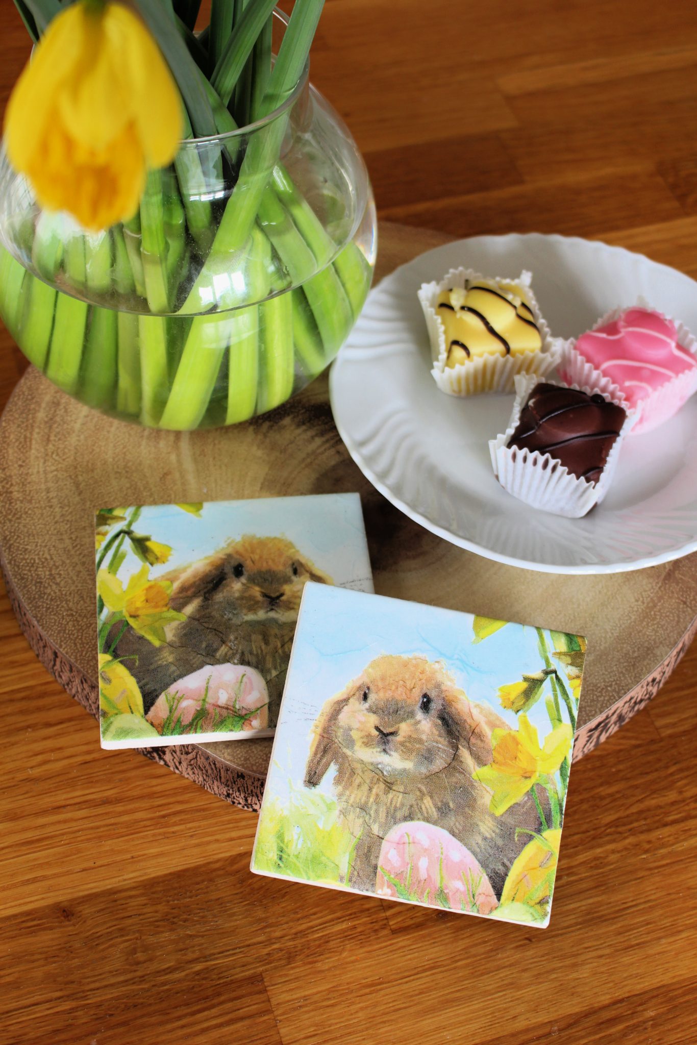 How to make your own Mod Podge napkin coasters - Once a Duckling