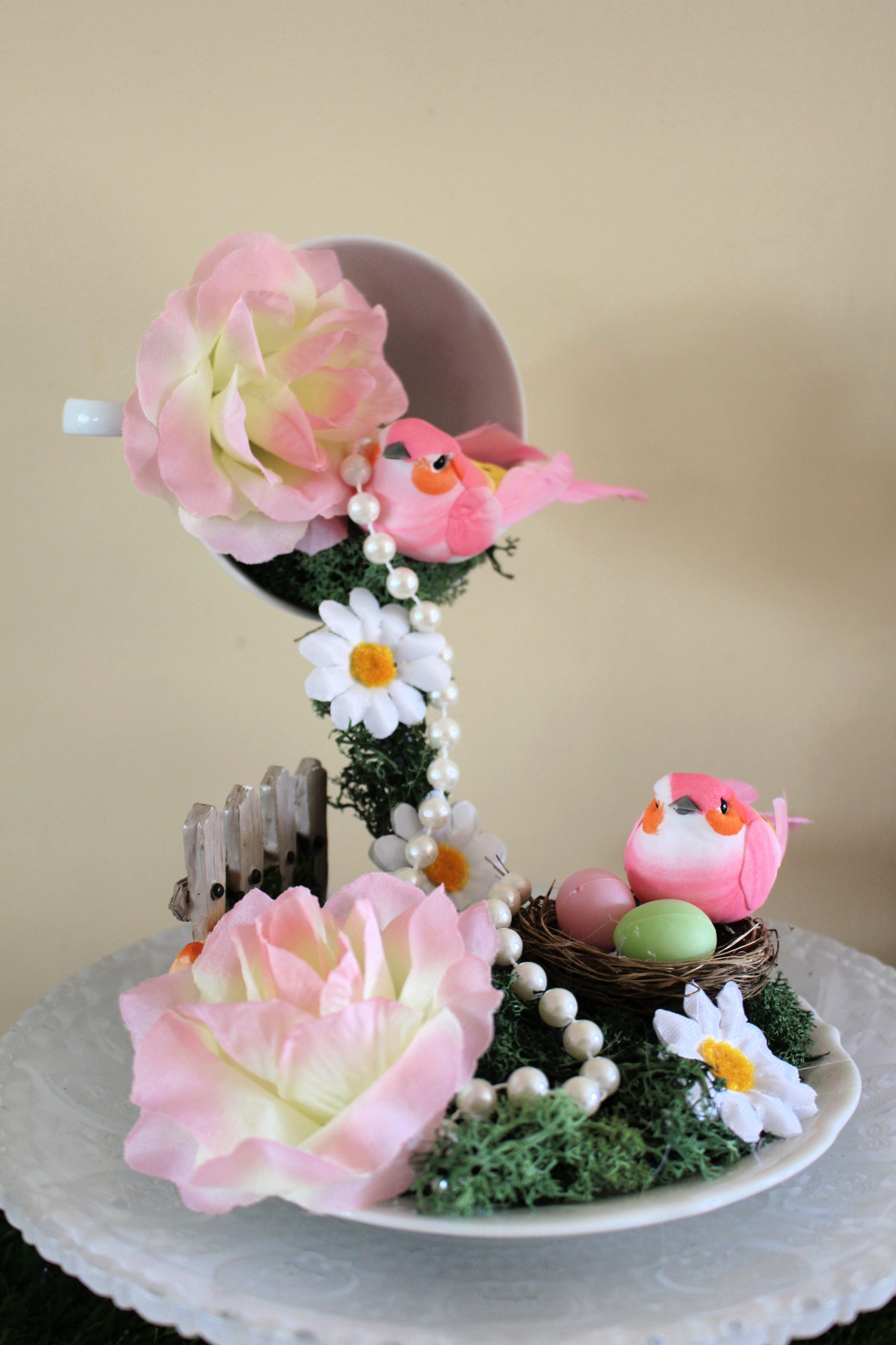 Create a mini garden with a floating tea cup - Once a Duckling