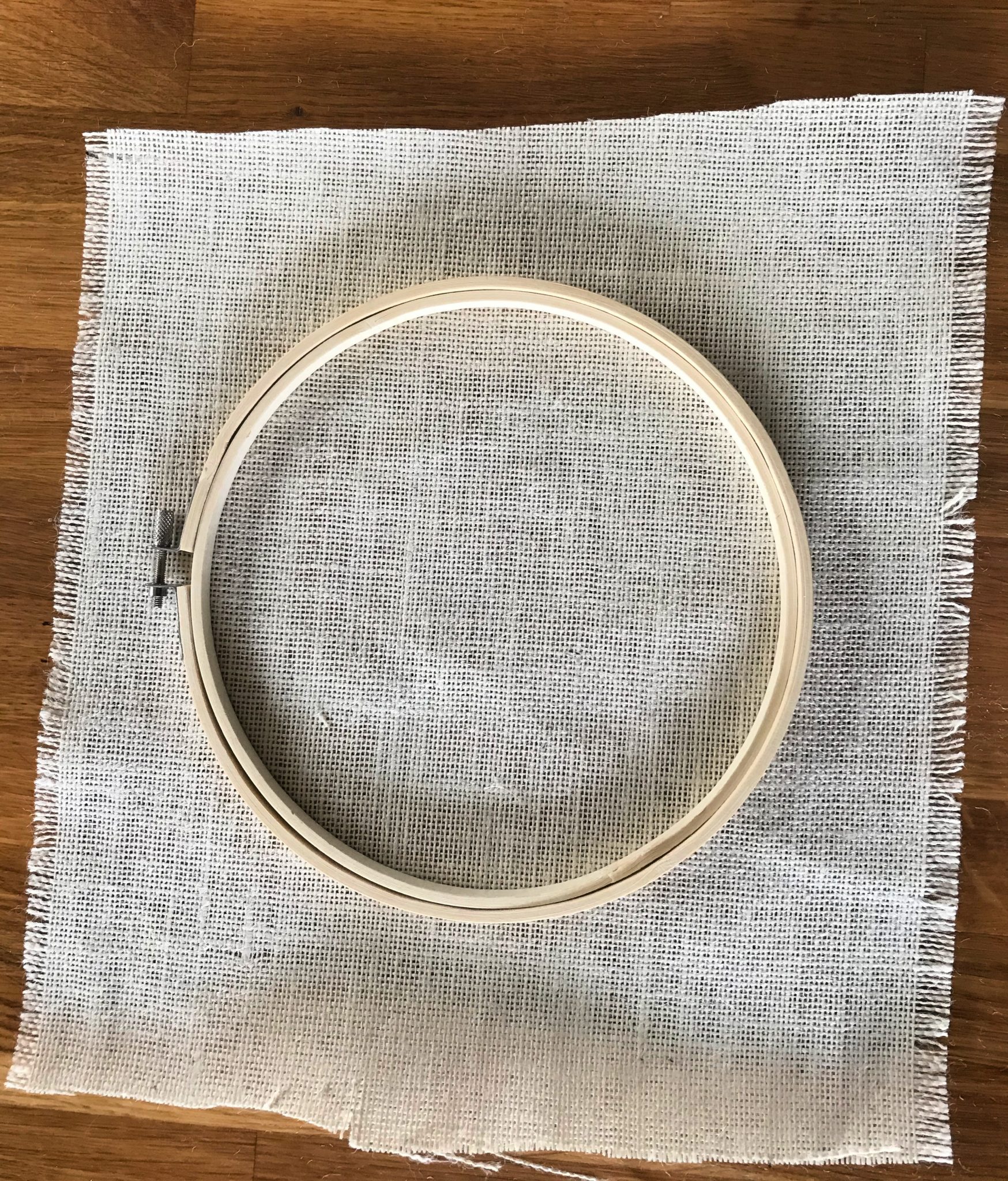 Embroidery hoop pocket Lavender sign - Once a Duckling