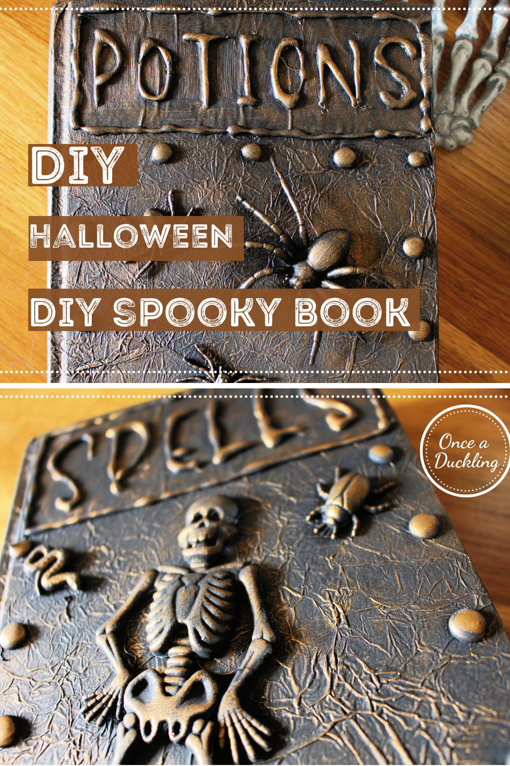 Simple budget DIY Halloween spell book! - Once a Duckling