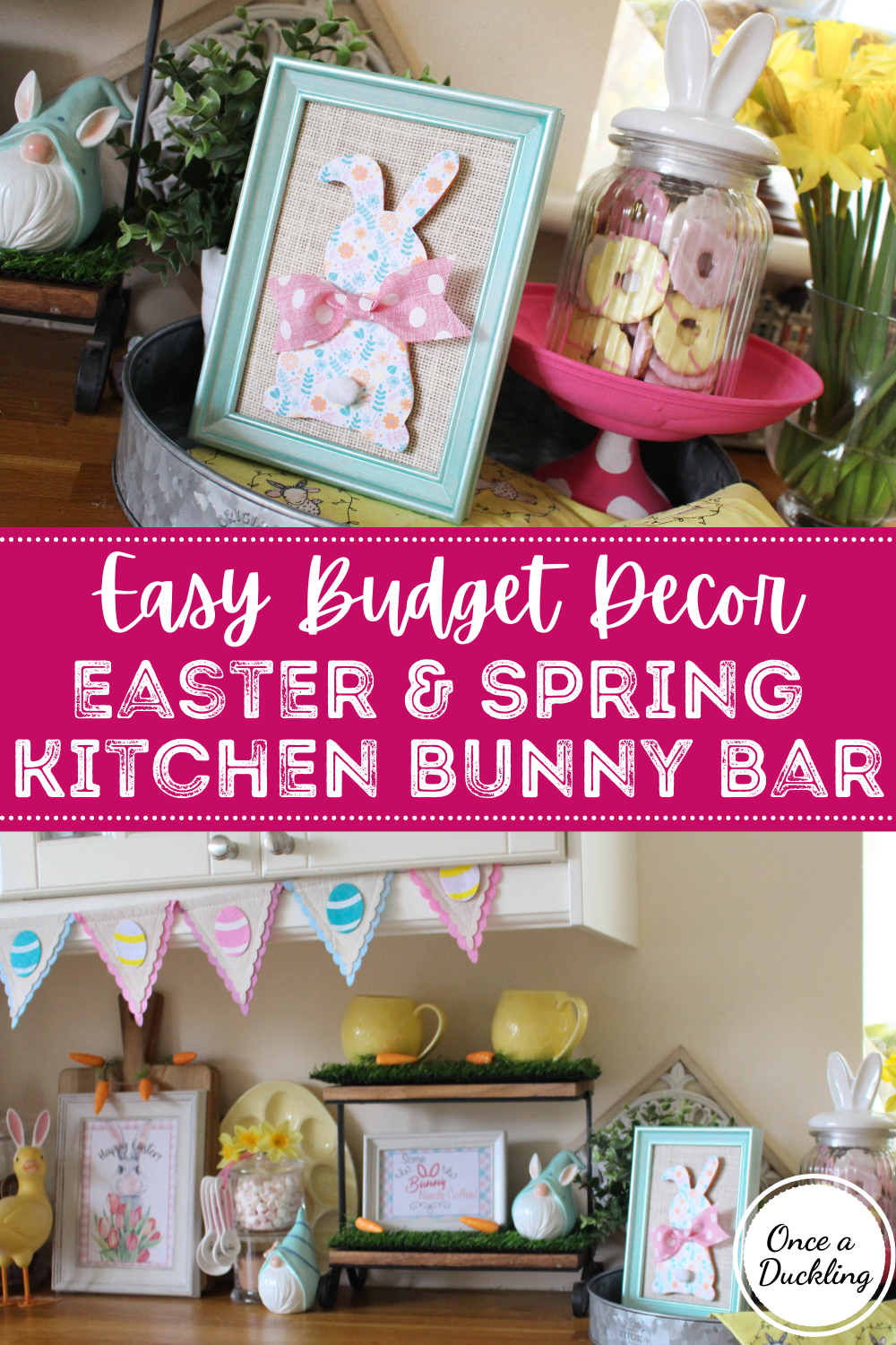 Our colourful Easter kitchen bunny bar - Once a Duckling